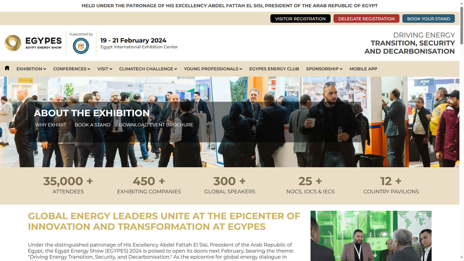 EGYPES EGYPT ENERGY SHOW CAIRO ARABIAN DESERTS FEBRUARY 2024 OIL AND NATURAL GAS FAIR ...